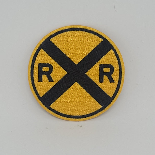 Yellow Railroad Crossing Patch – Golden Spike Tower