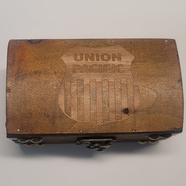 Wooden Box with UP Logo – Golden Spike Tower